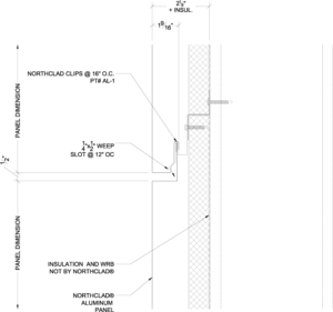 Vertical Stacking Details - With Insulation - NorthClad