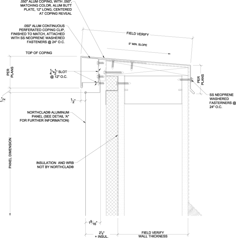 Vertical Stacking Details - With Insulation - NorthClad