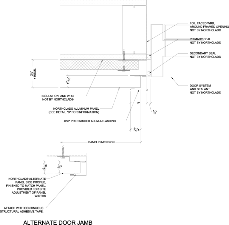 Vertical Stacking Details - With Insulation - NorthClad