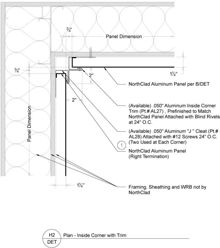 Dual Interlocking Details - No Insulation - NorthClad
