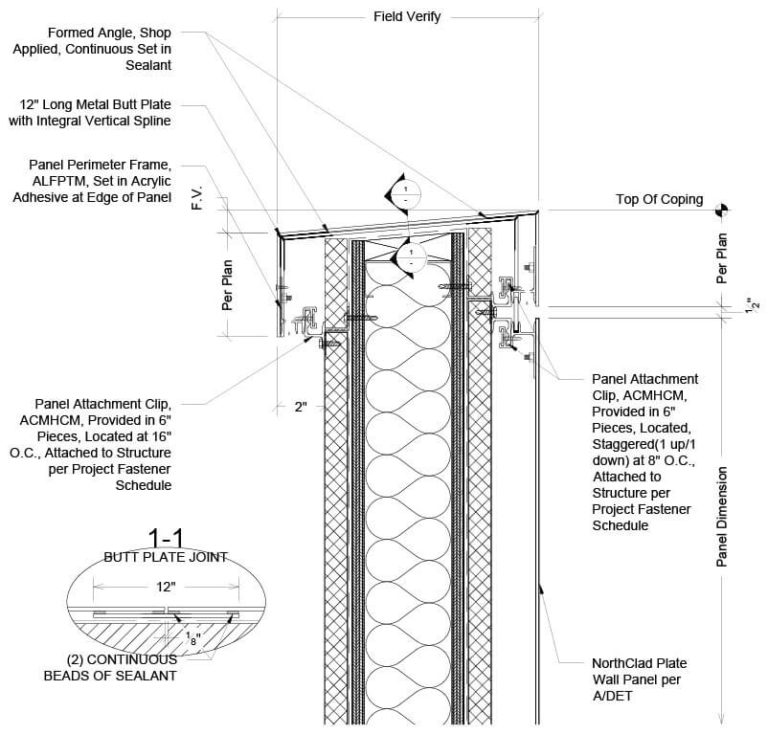 Extrusion Mounted Plate Floating Details - Outboard Insulation - NorthClad